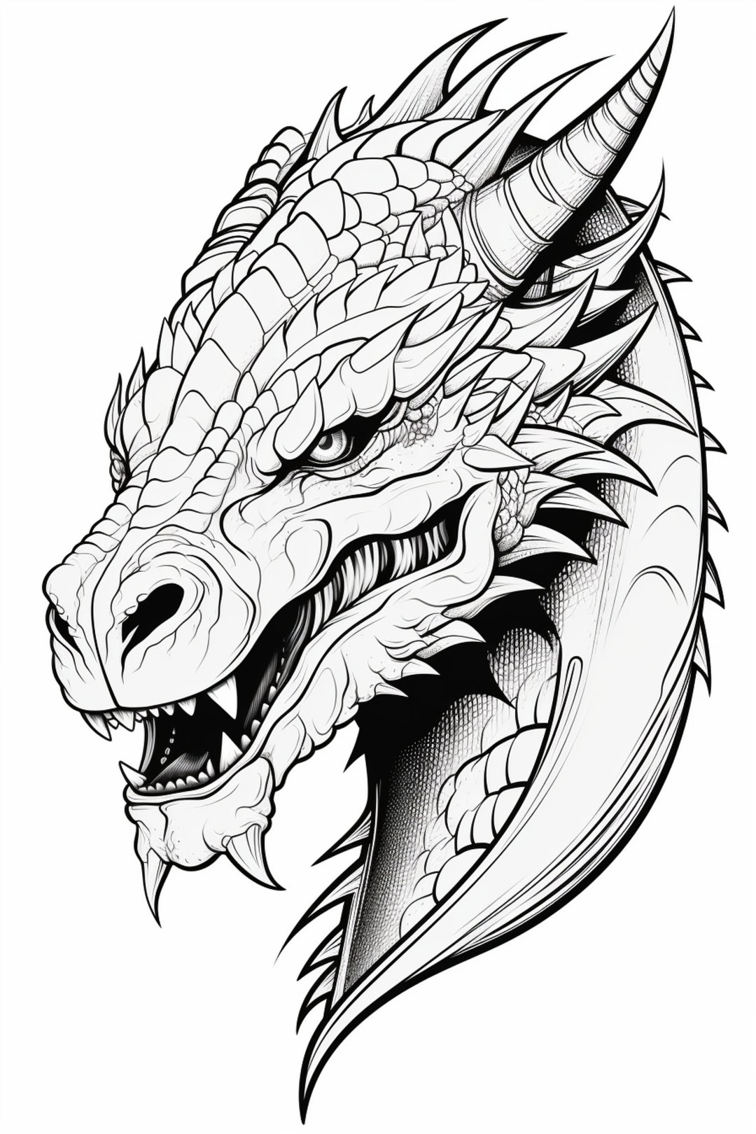 Dragon 13- Coloring Pages (5) - Etsy Canada