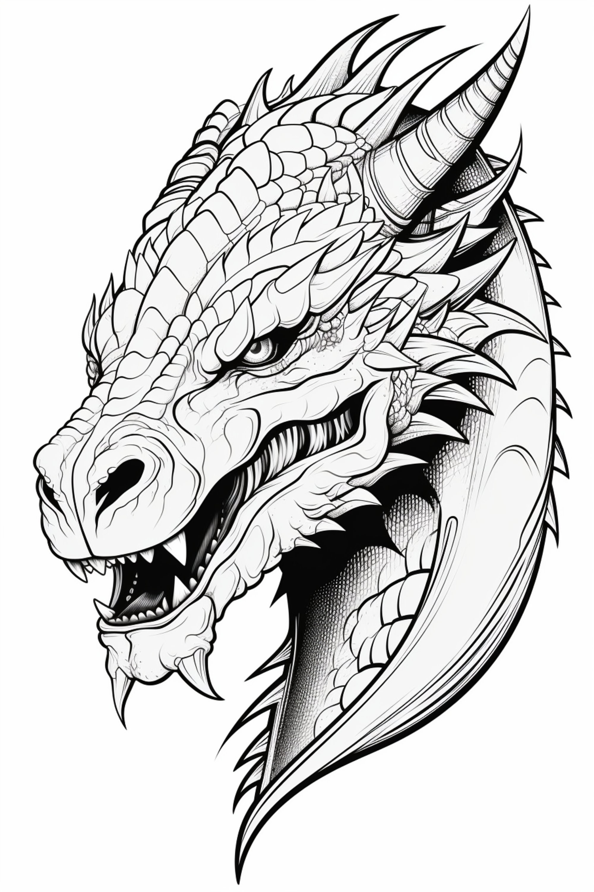 Dragon 13- Coloring Pages (5) - Etsy