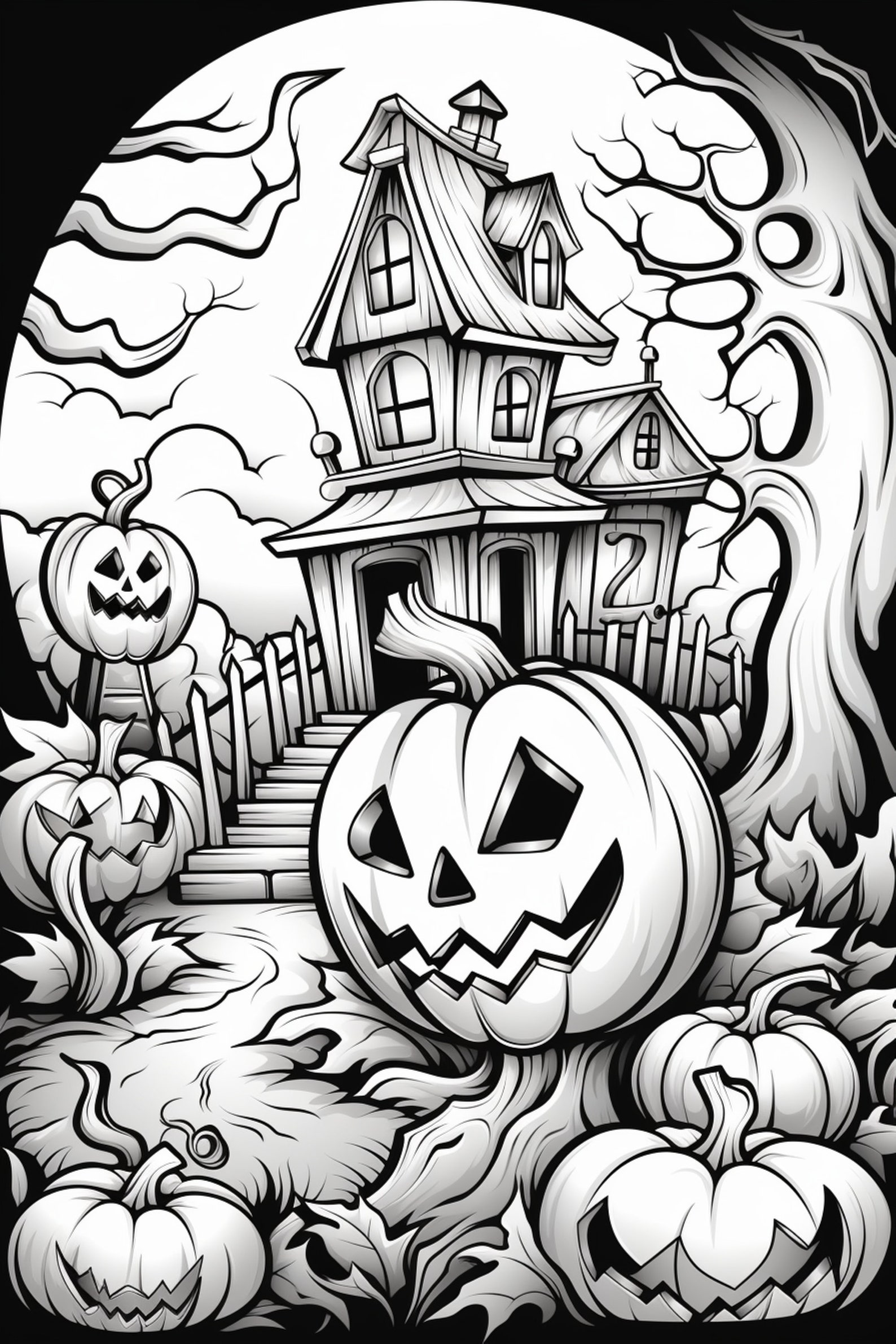Halloween 6 Coloring Pages 5 - Etsy
