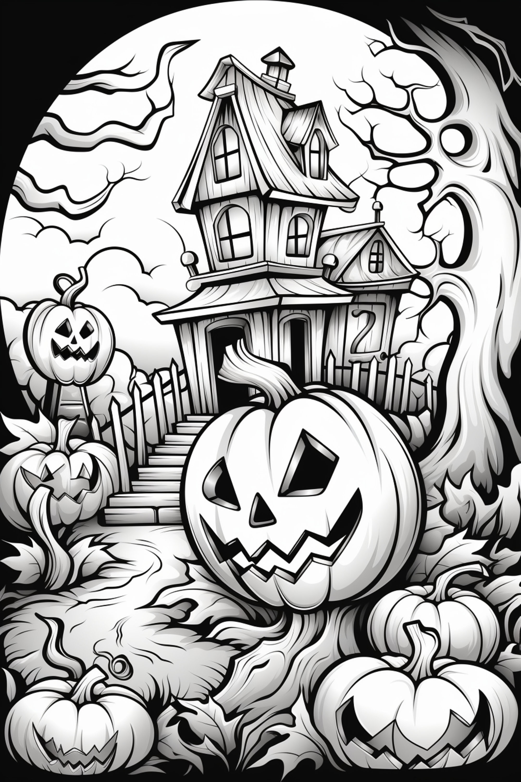 Halloween 6 Coloring Pages 5 - Etsy