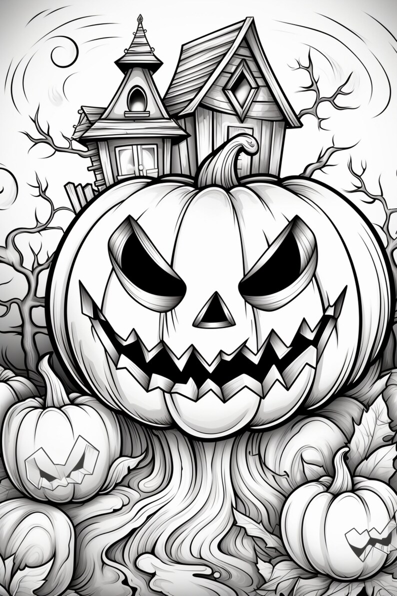 Halloween 11 Coloring Pages 5 - Etsy