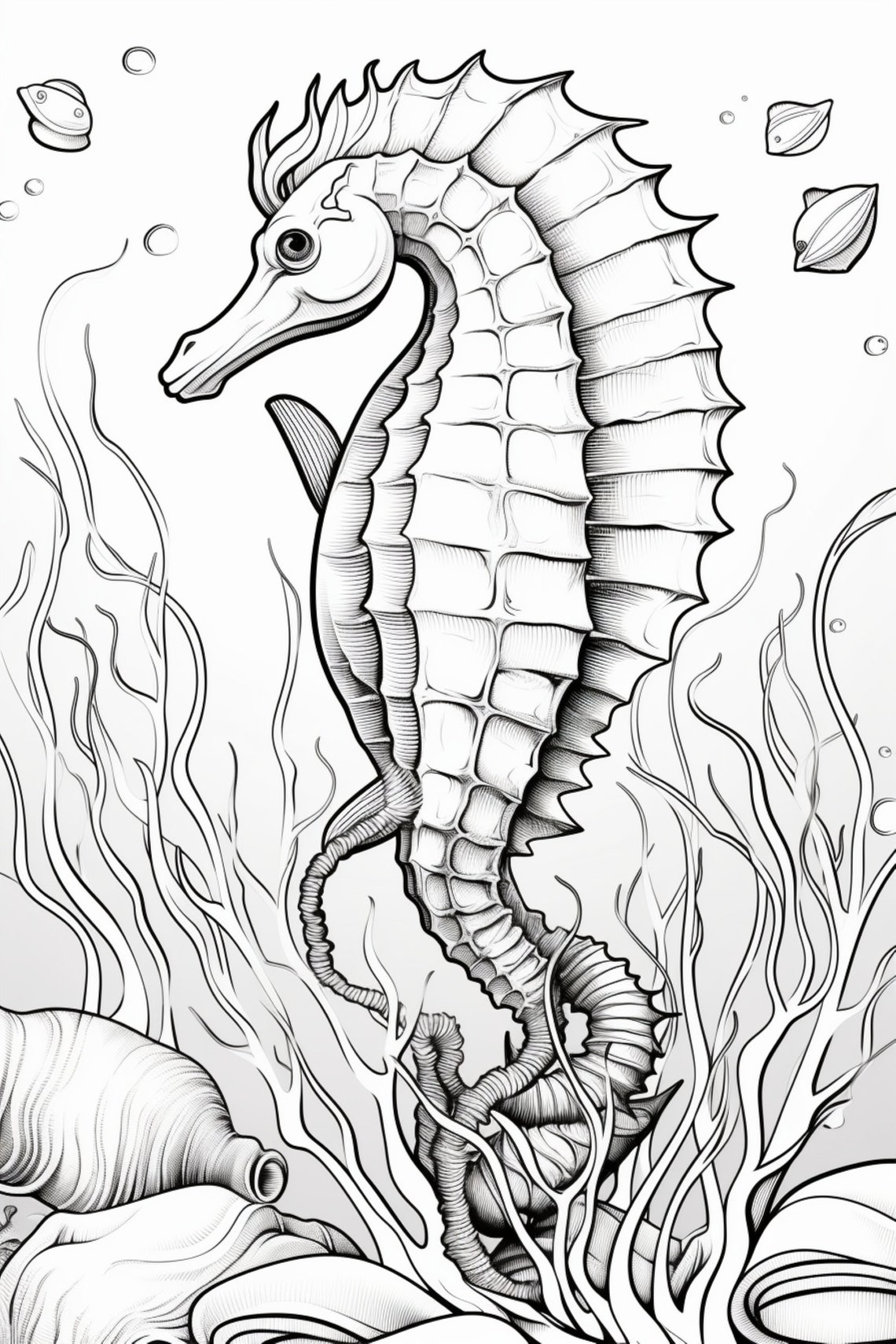 Ocean Creatures 5- Coloring Pages (5) - Etsy