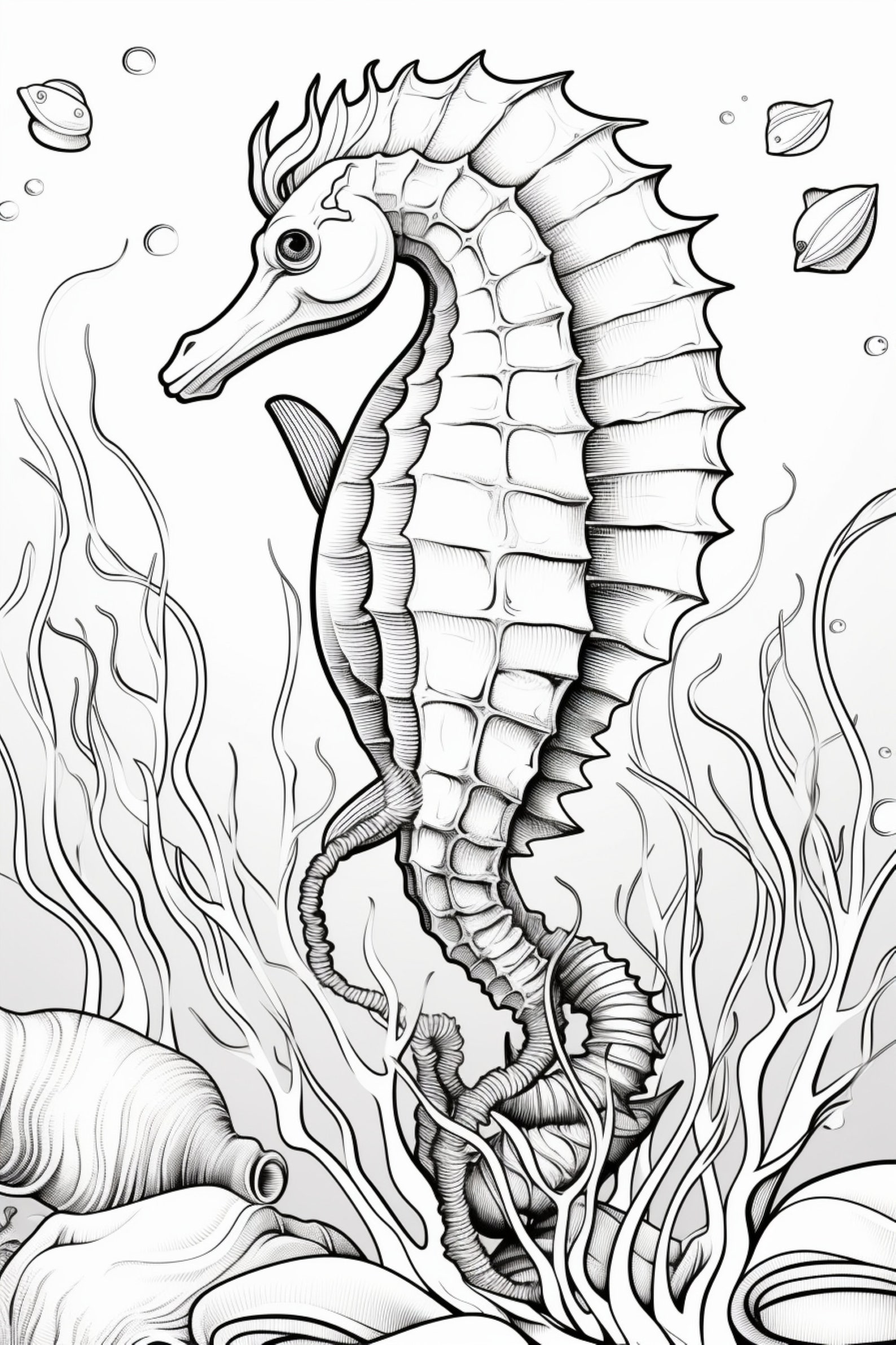 Ocean Creatures 5- Coloring Pages (5) - Etsy