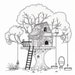 Treehouse 2- Coloring Pages (5) - Etsy
