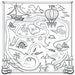 Treasure Map 2- Coloring Pages (5) - Etsy