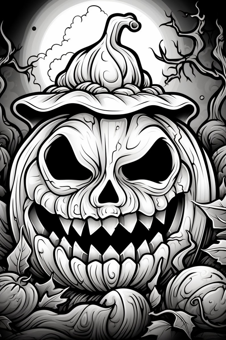 Halloween 9 Coloring Pages 5 - Etsy