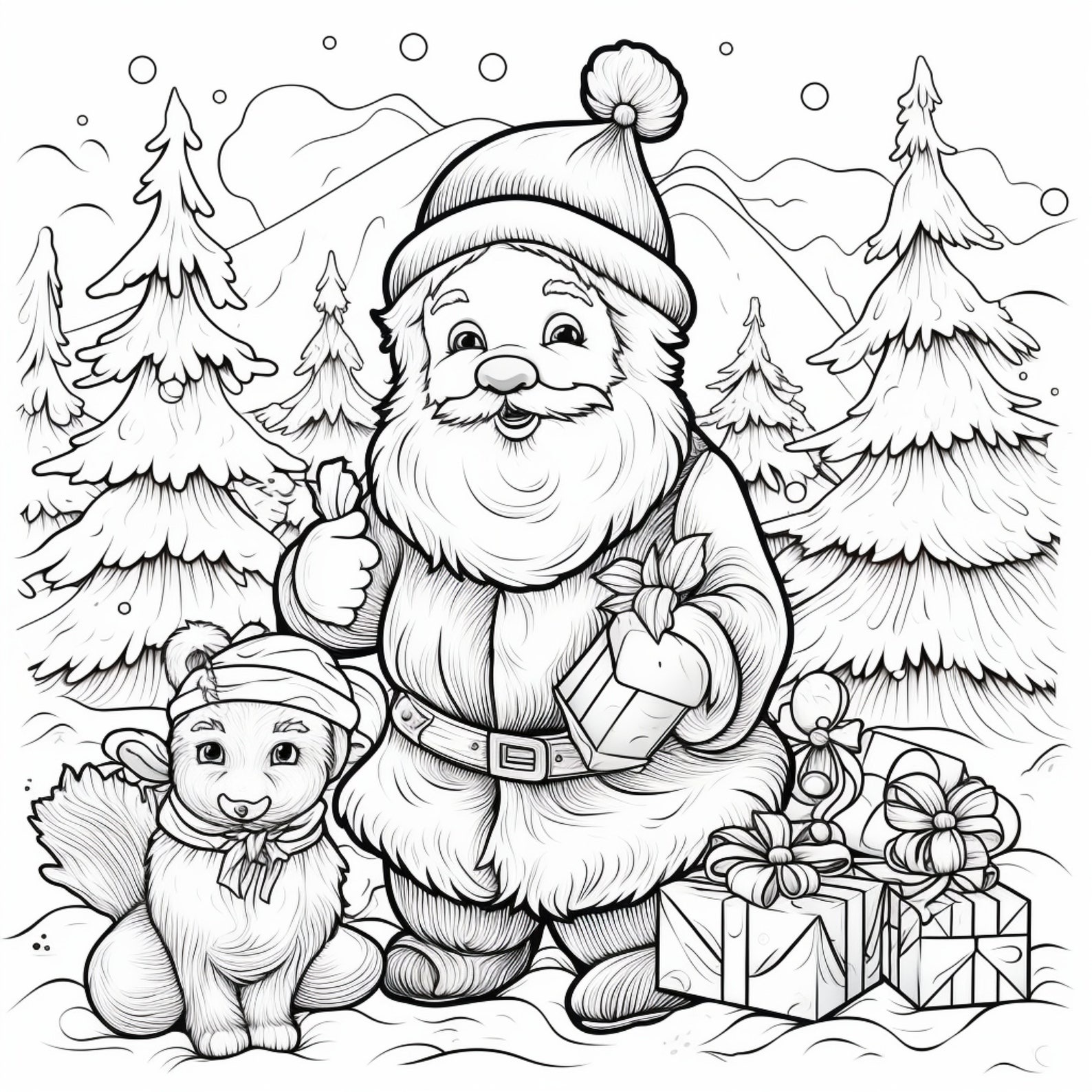 Winter/christmas 1 Coloring Pages 5 - Etsy
