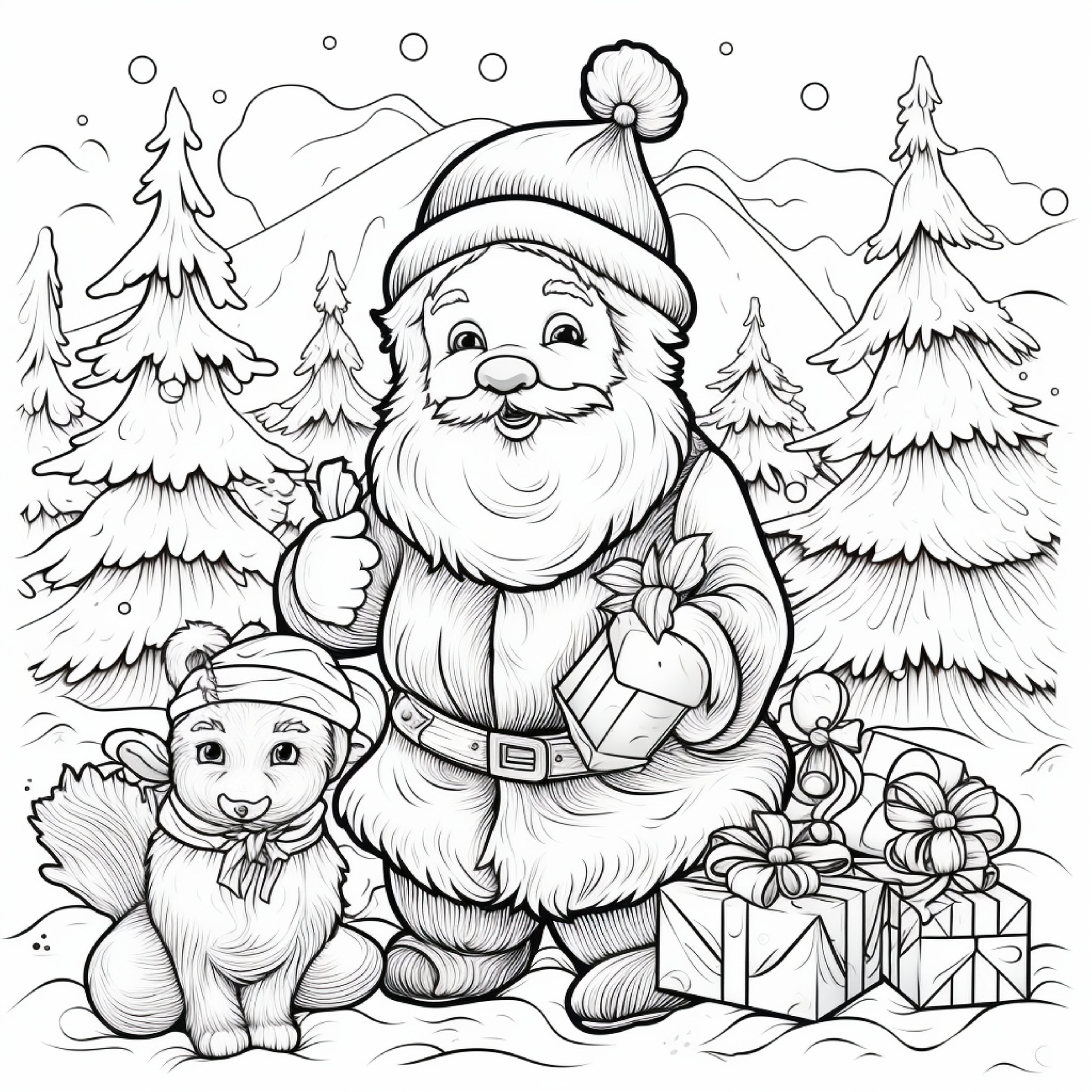 Winter/christmas 1 Coloring Pages 5 - Etsy