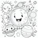 Outer Space 1- Coloring Pages (4) - Etsy