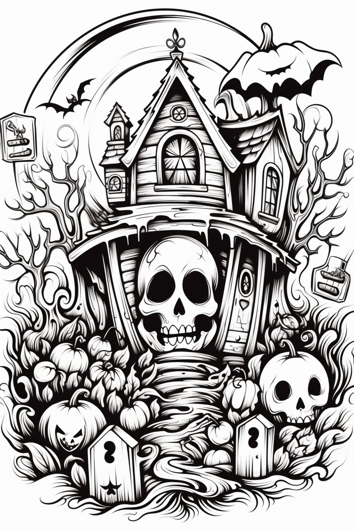 Halloween 5 Coloring Pages 5 - Etsy