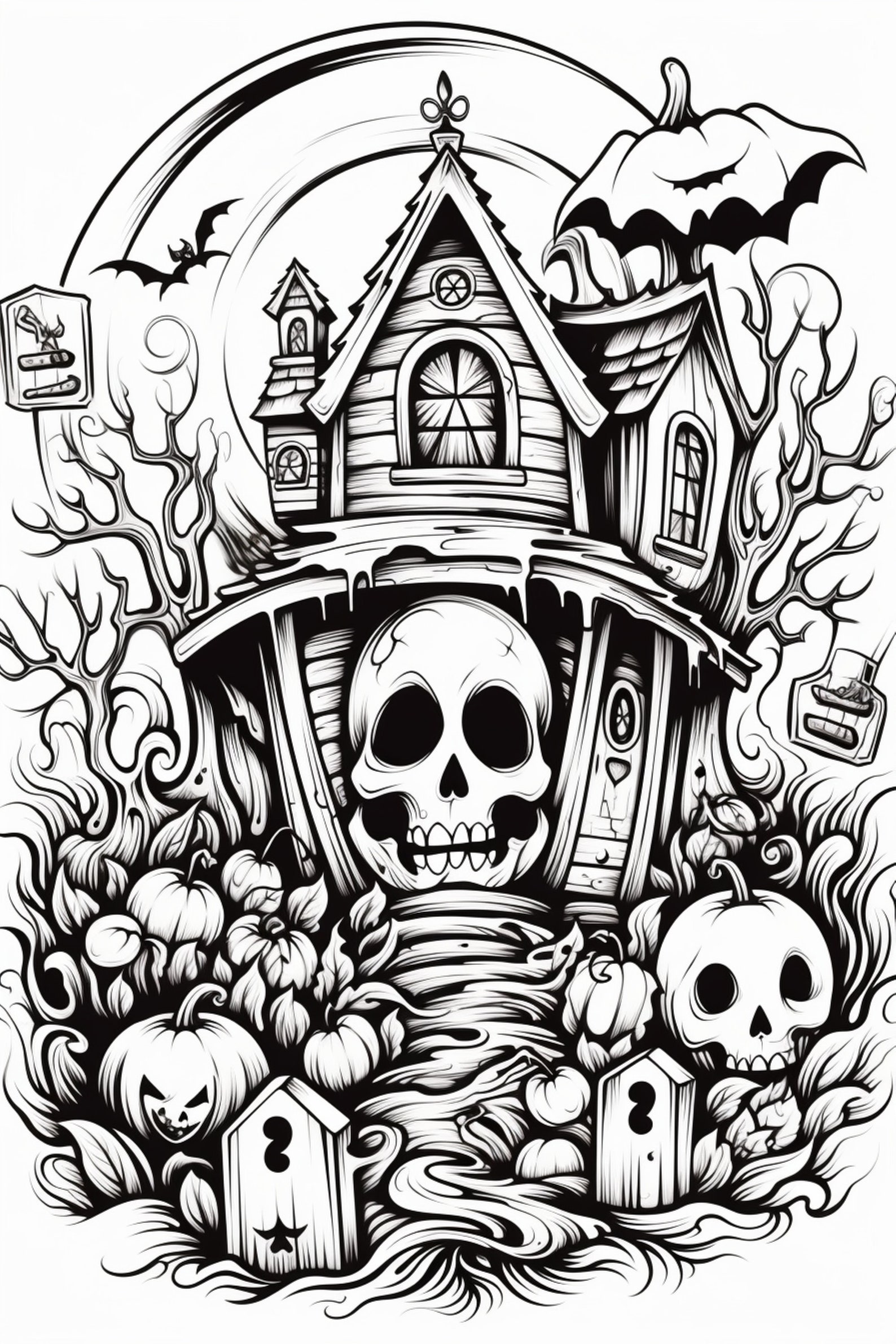 Halloween 5 Coloring Pages 5 - Etsy