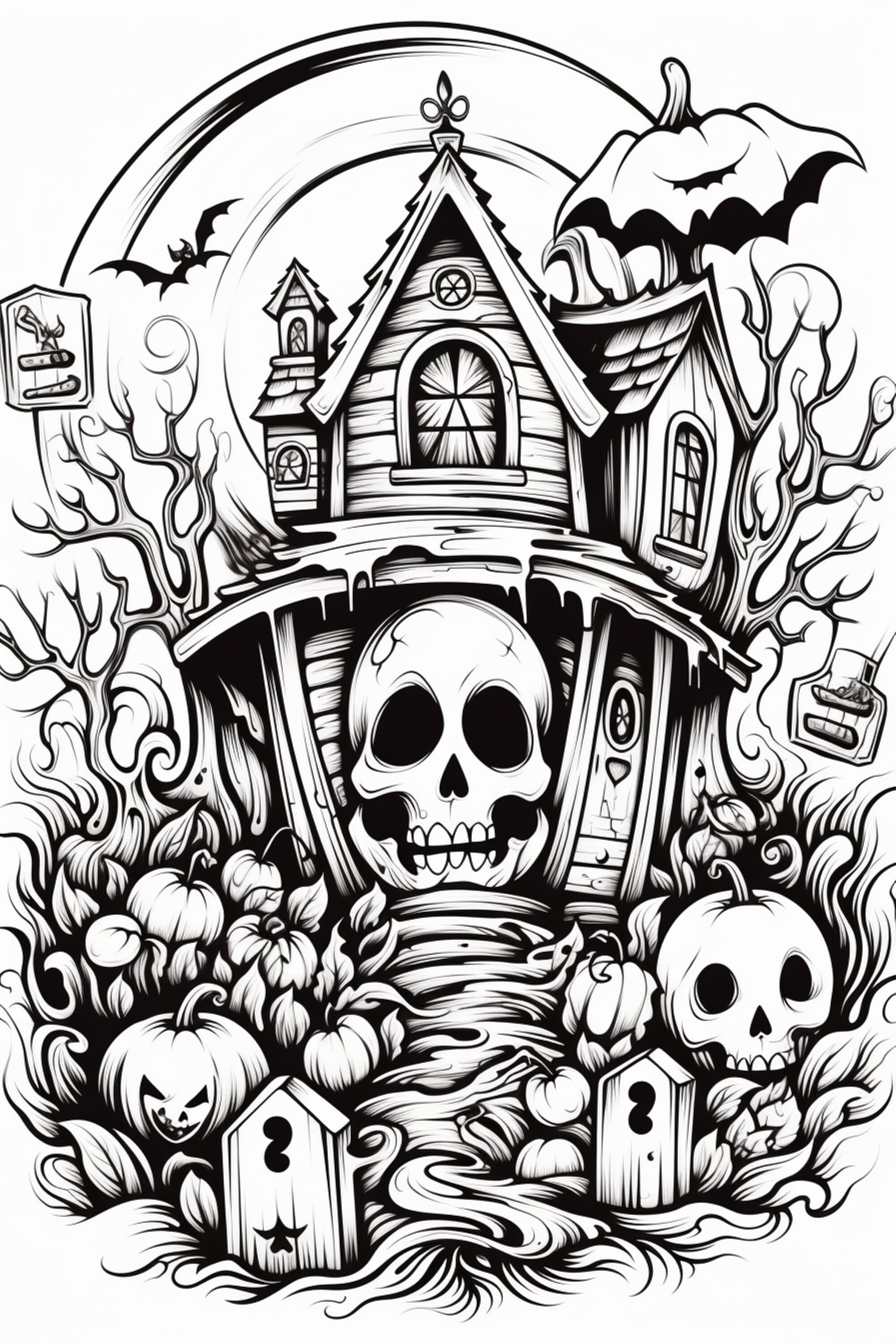 Halloween 5 Coloring Pages 5 - Etsy
