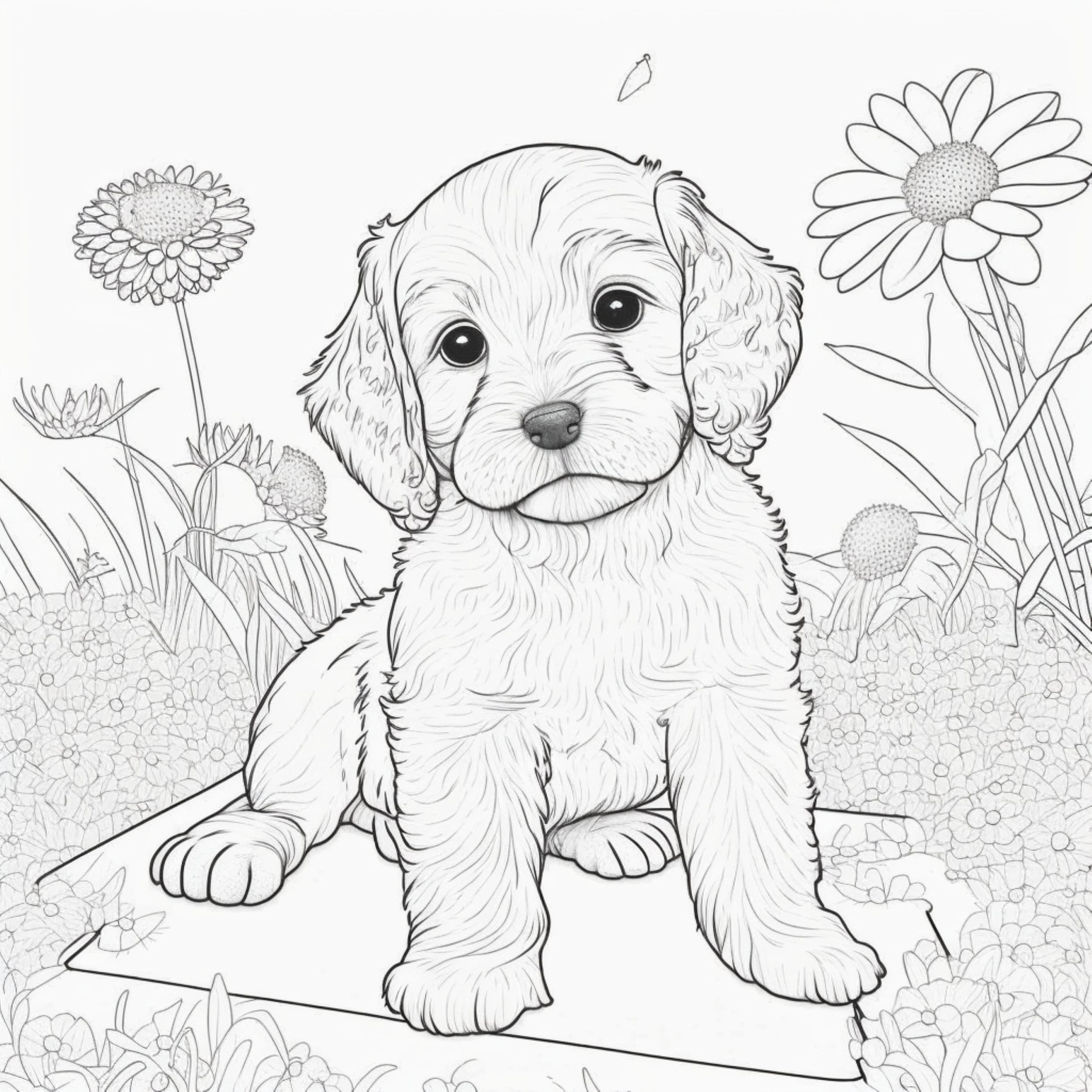 Dogs 2- Coloring Pages (5) - Etsy