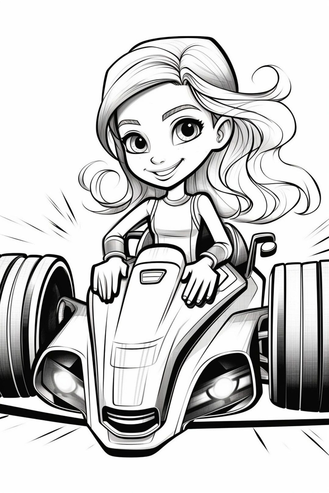 Race Car 6- Coloring Pages (5) - Etsy