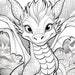 Dragon 3- Coloring Pages (5) - Etsy