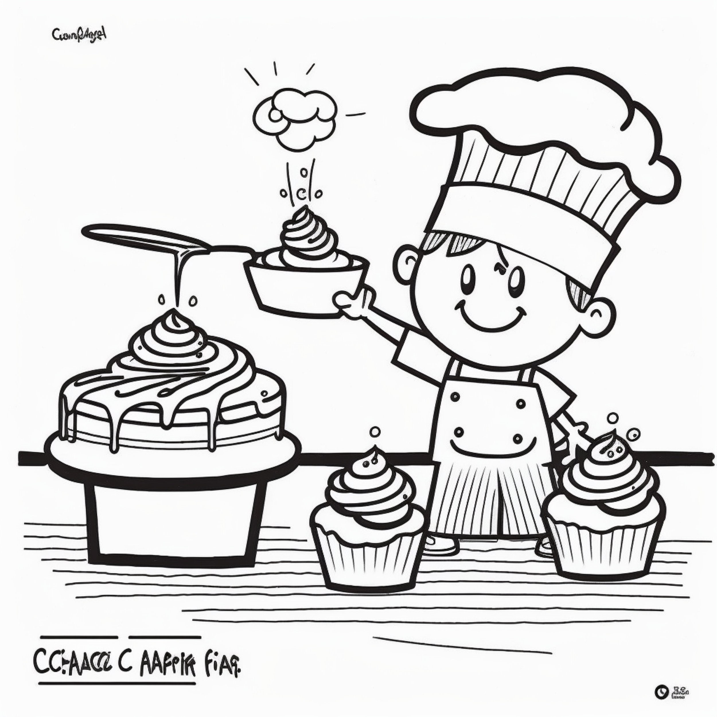 Cooking 3- Coloring Pages (5) - Etsy