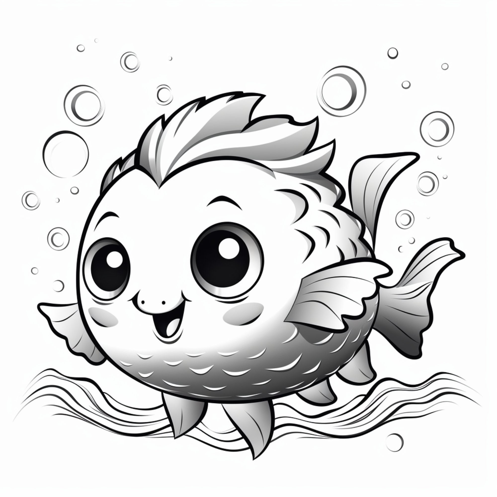 Ocean Creatures 1- Coloring Pages (5) - Etsy