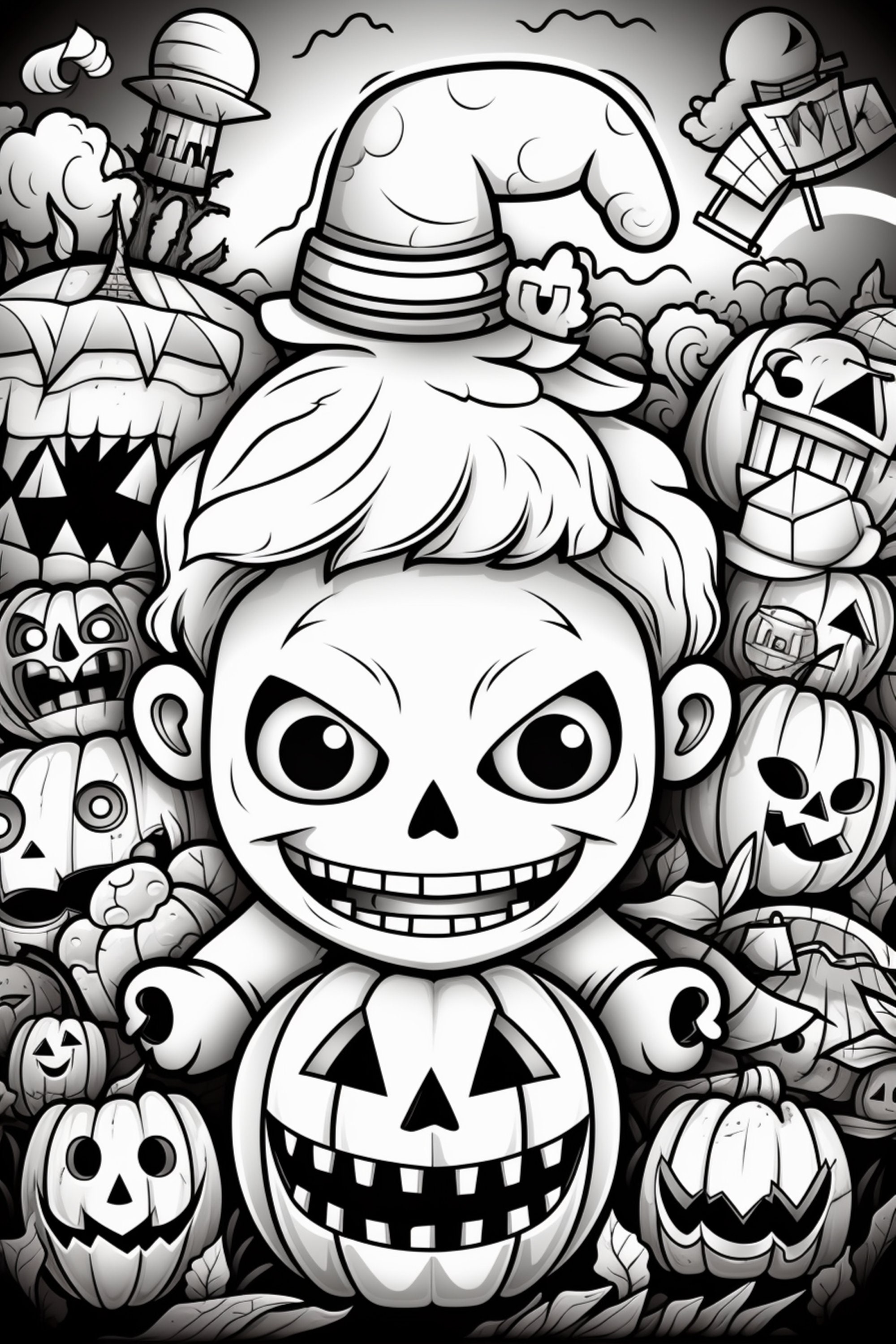 Halloween 15 Coloring Pages 5 - Etsy