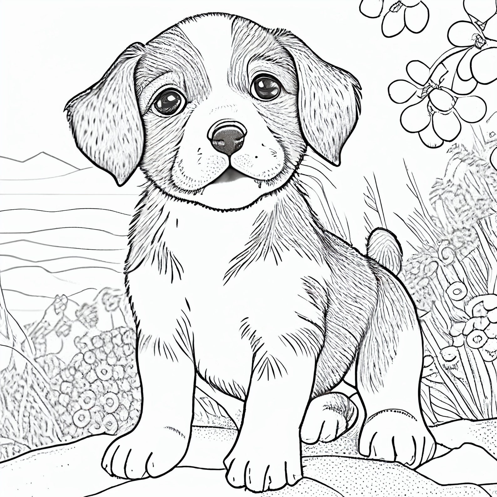 Dogs 3- Coloring Pages (5) - Etsy