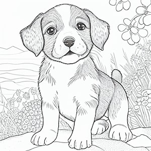 Dogs 3- Coloring Pages (5) - Etsy