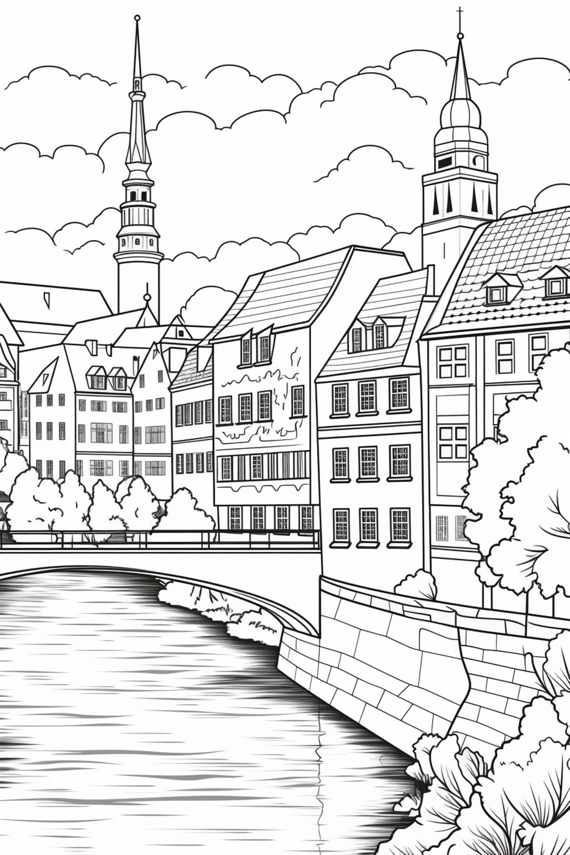 Cities 4- Coloring Pages (5) - Etsy