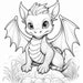 Dragon 2- Coloring Pages (5) - Etsy