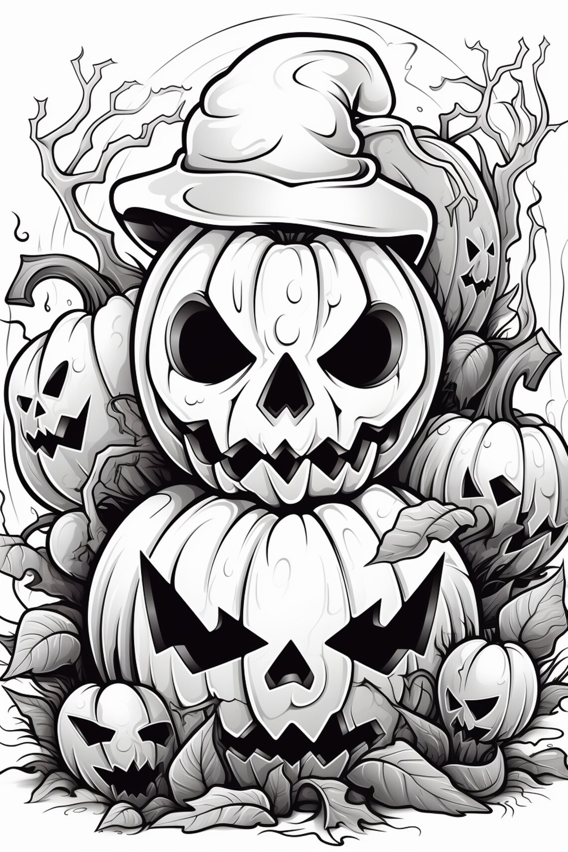 Halloween 10 Coloring Pages 5 - Etsy