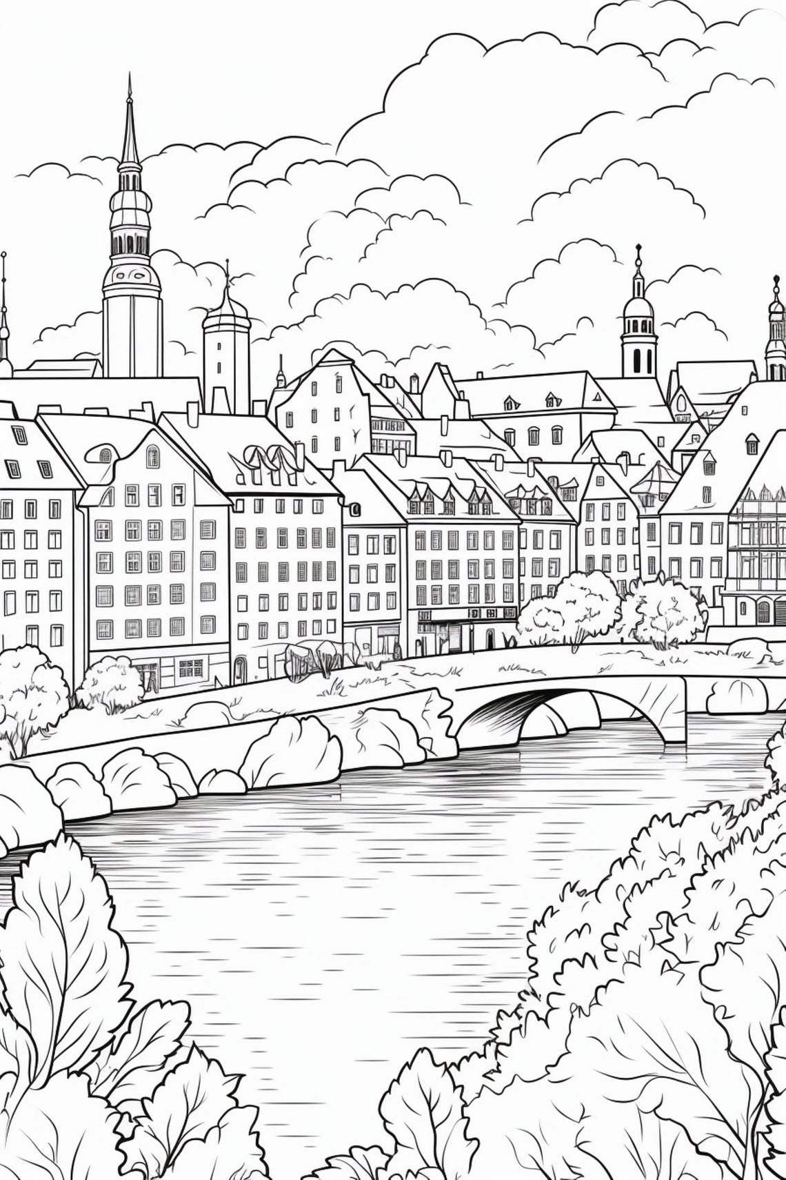 Cities 4- Coloring Pages (5) - Etsy