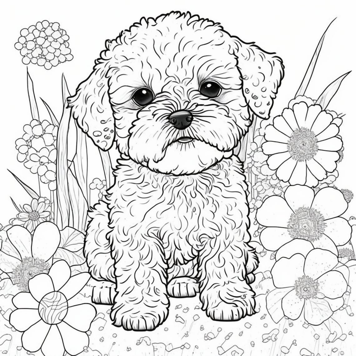 Dogs 2- Coloring Pages (5) - Etsy
