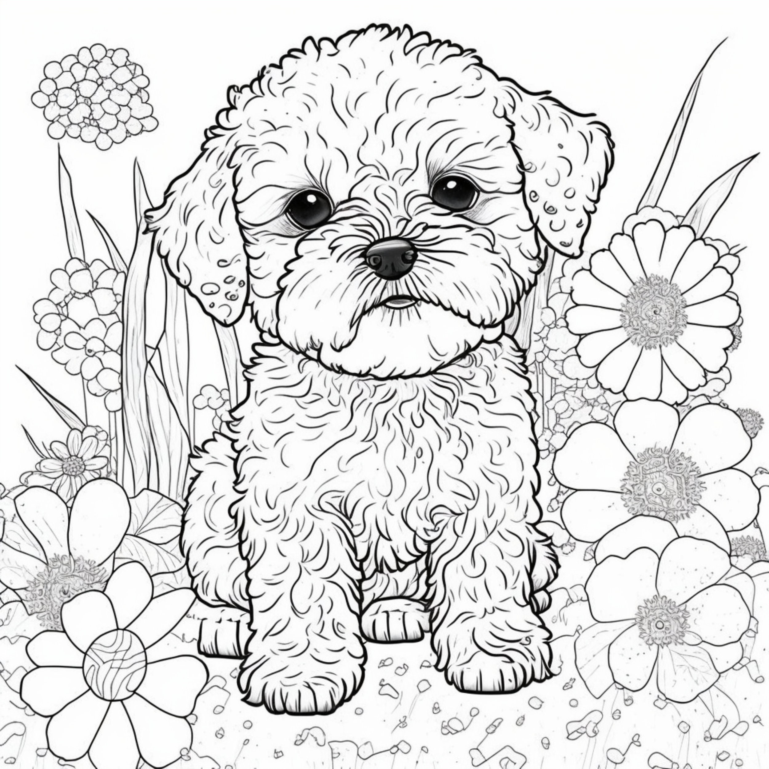 Dogs 2- Coloring Pages (5) - Etsy
