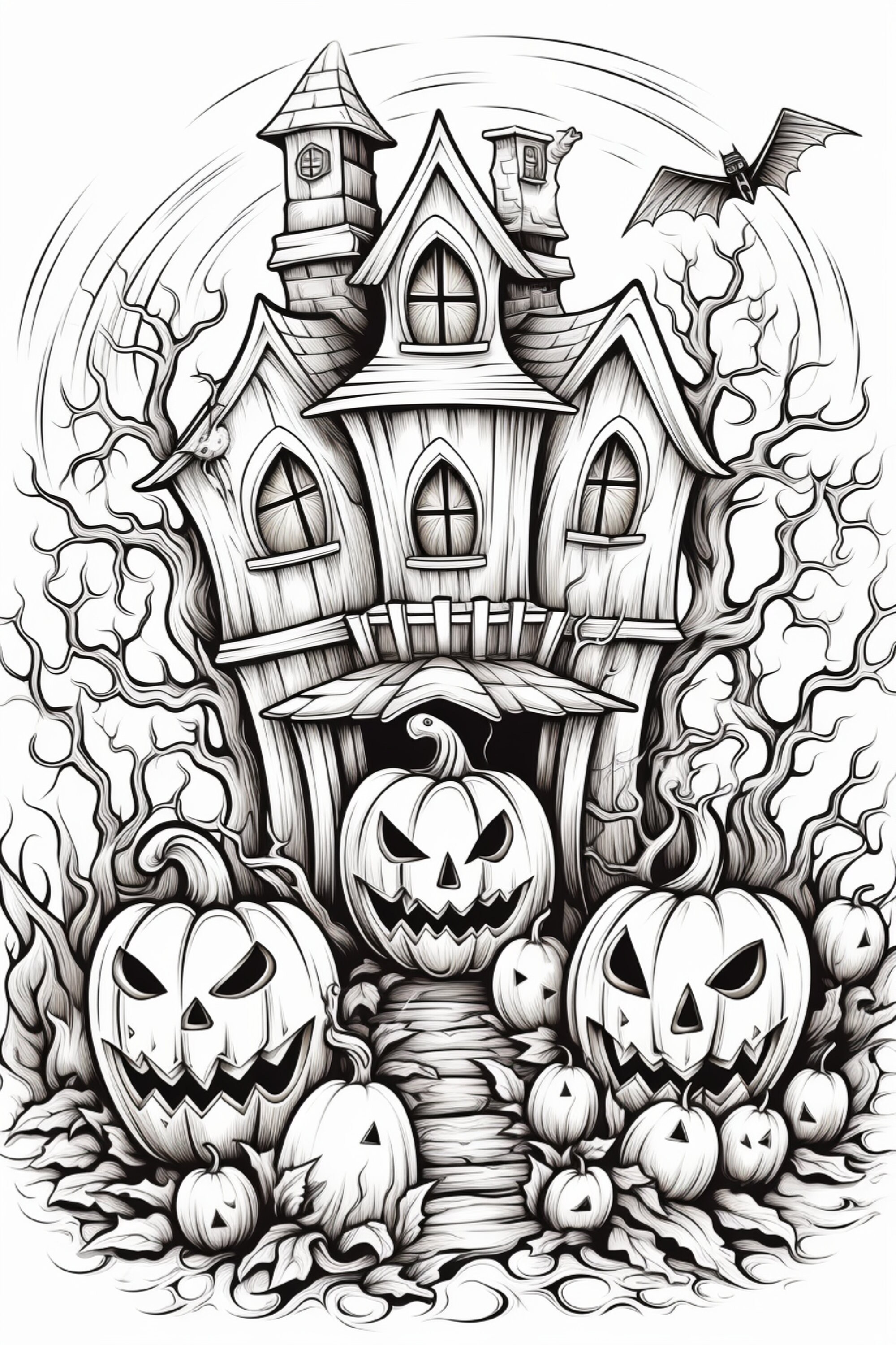 Halloween 10 Coloring Pages 5 - Etsy