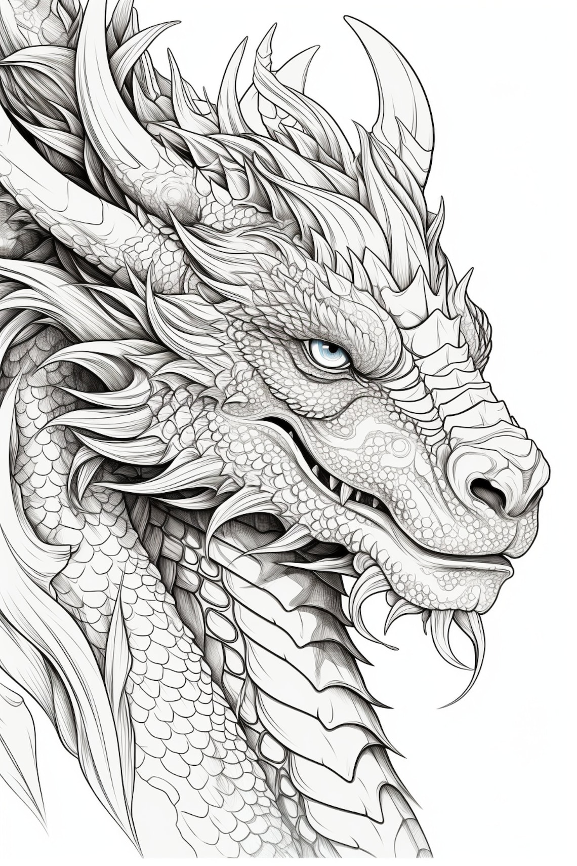 Dragon 15- Coloring Pages (5) - Etsy