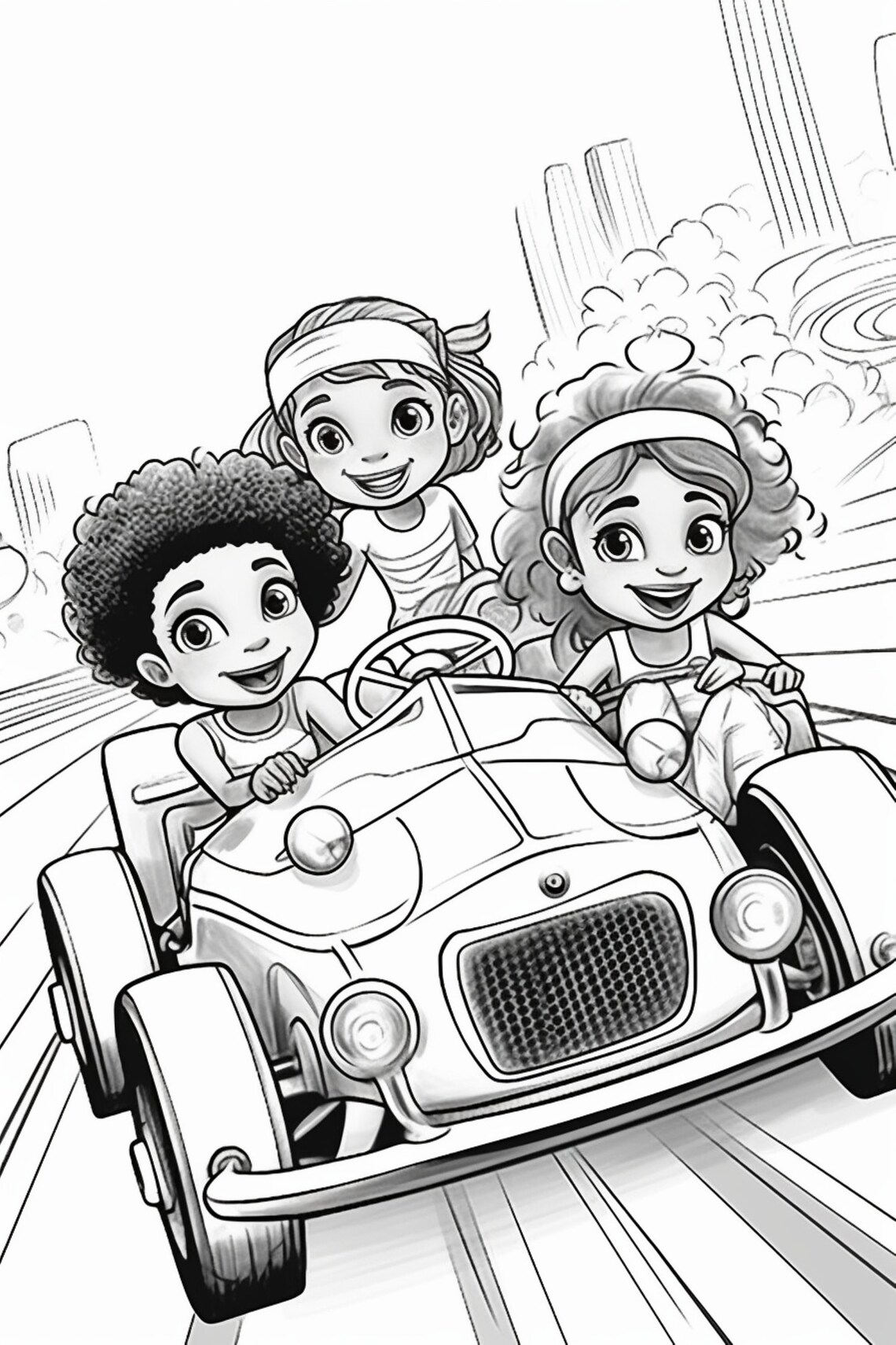 Race Car 4- Coloring Pages (5) - Etsy