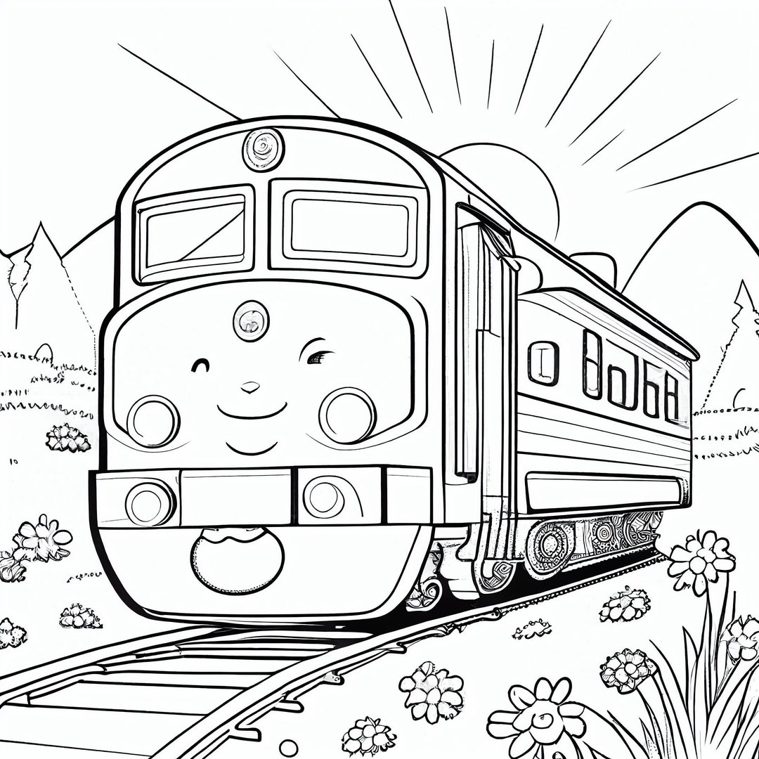 Train 3- Coloring Pages (4) - Etsy