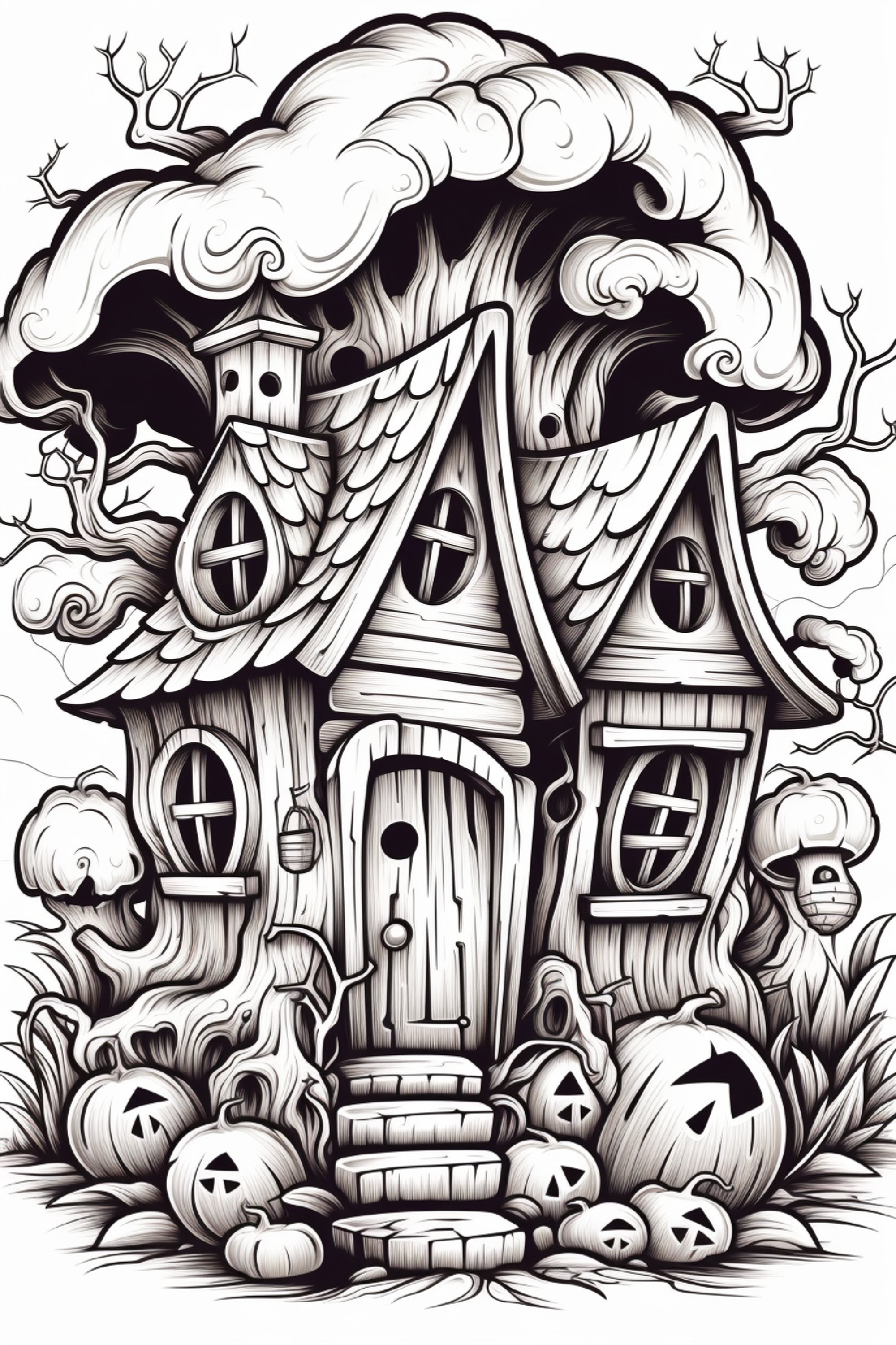 Halloween 12 Coloring Pages 5 - Etsy