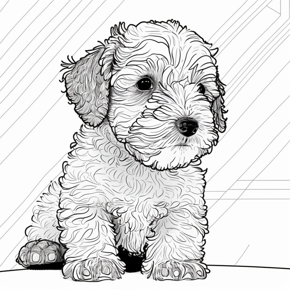 Dogs 3- Coloring Pages (5) - Etsy