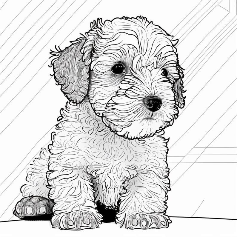 Dogs 3- Coloring Pages (5) - Etsy