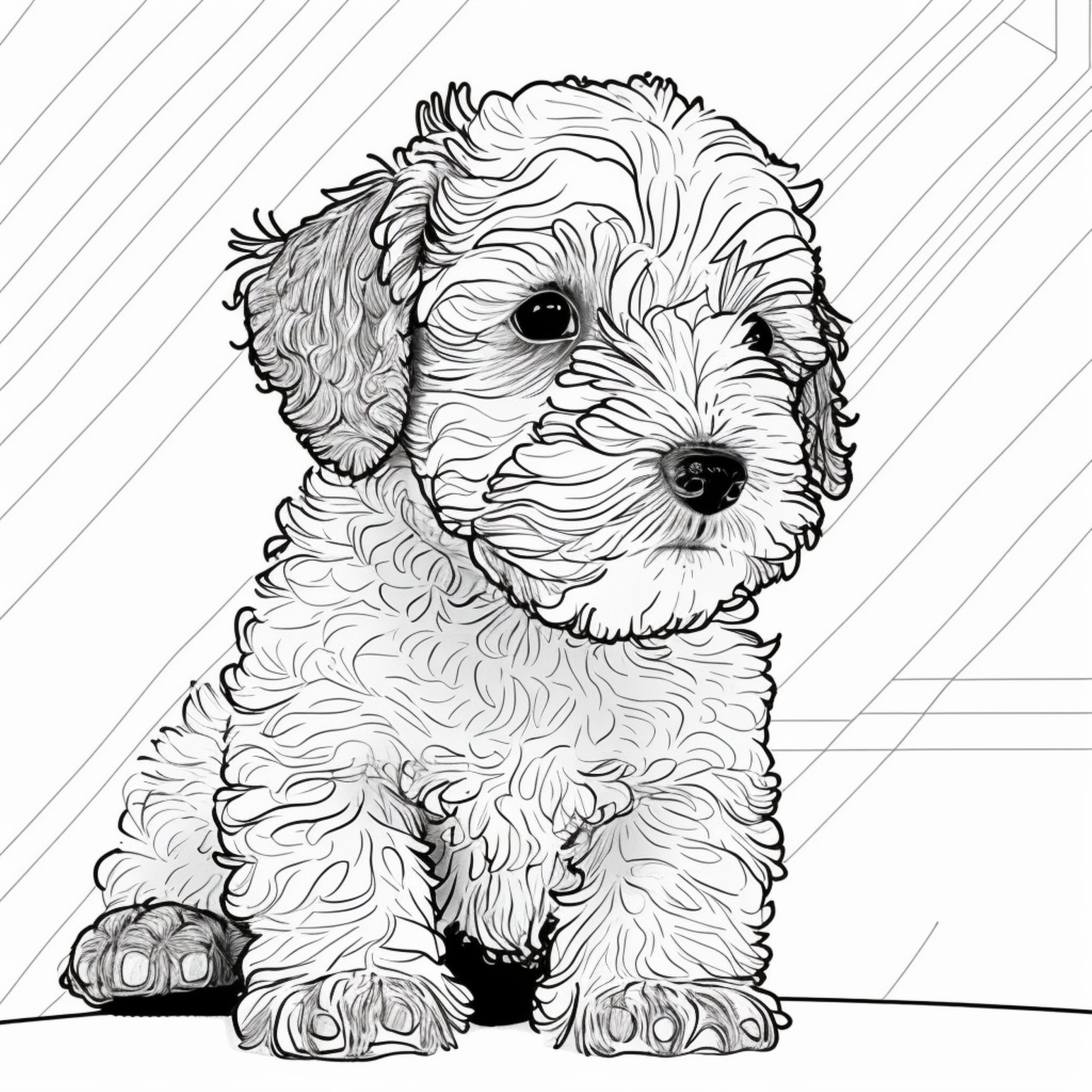 Dogs 3- Coloring Pages (5) - Etsy