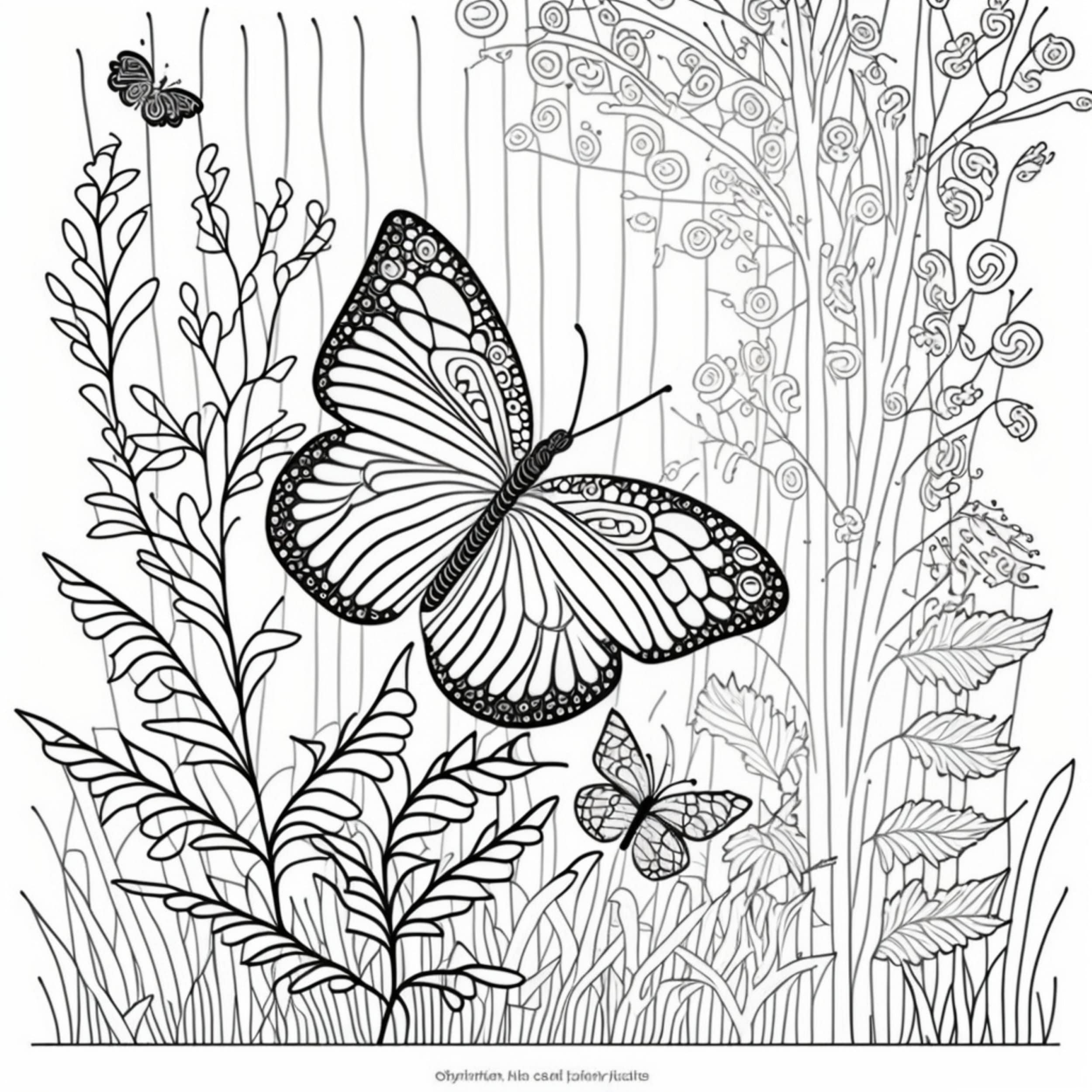Butterfly 2- Coloring Pages (5) - Etsy