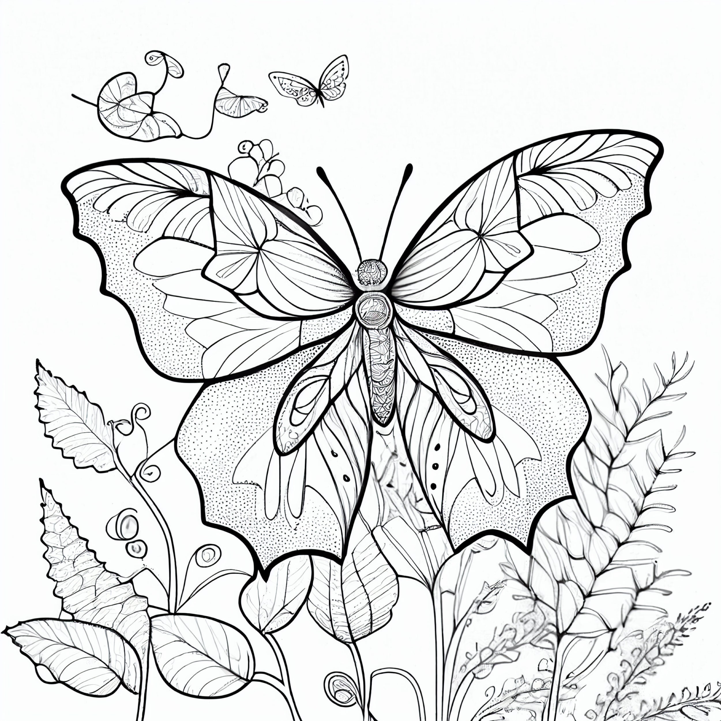 Butterfly 2- Coloring Pages (5) - Etsy