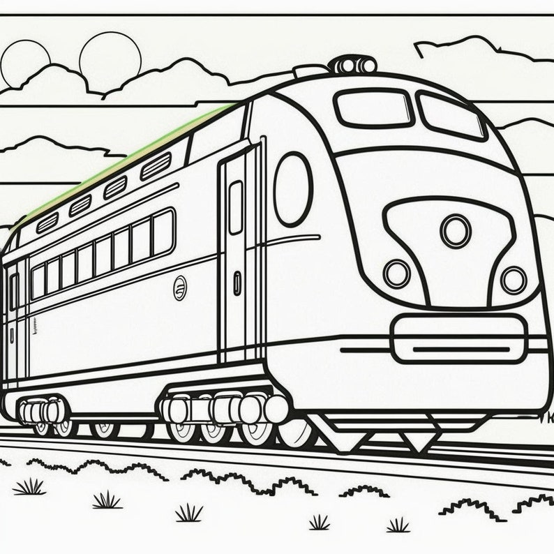 Train 2- Coloring Pages (4) - Etsy