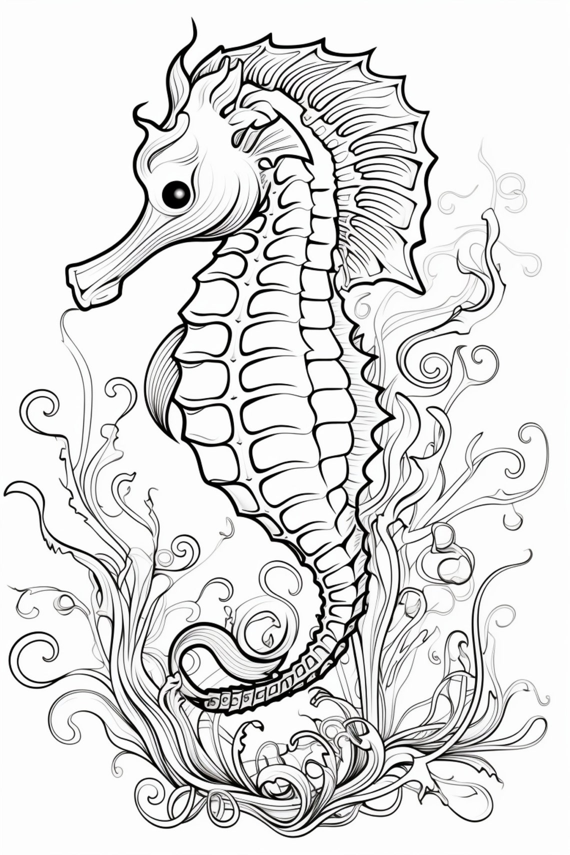 Ocean Creatures 6- Coloring Pages (5) - Etsy