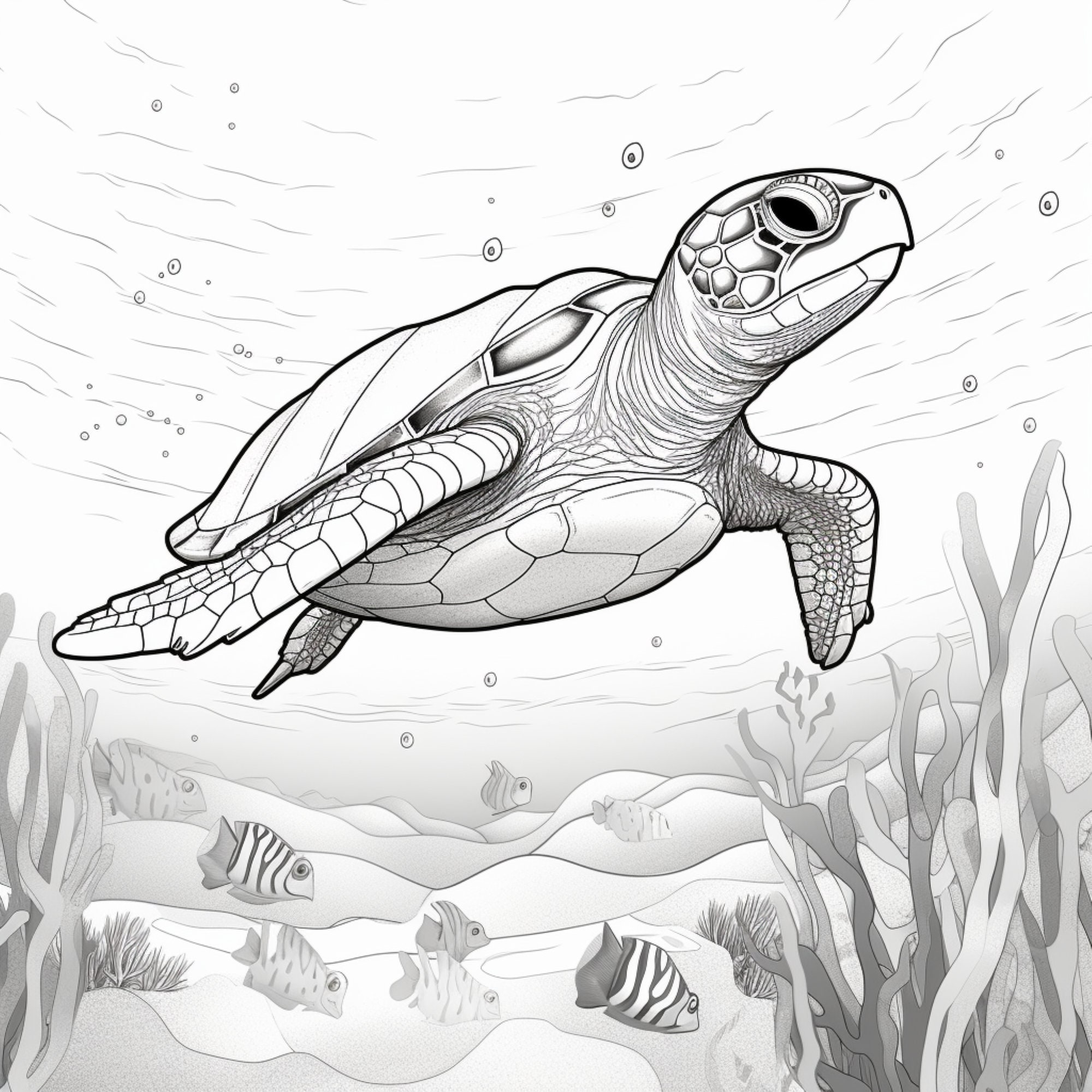 Ocean Creatures 3- Coloring Pages (5) - Etsy