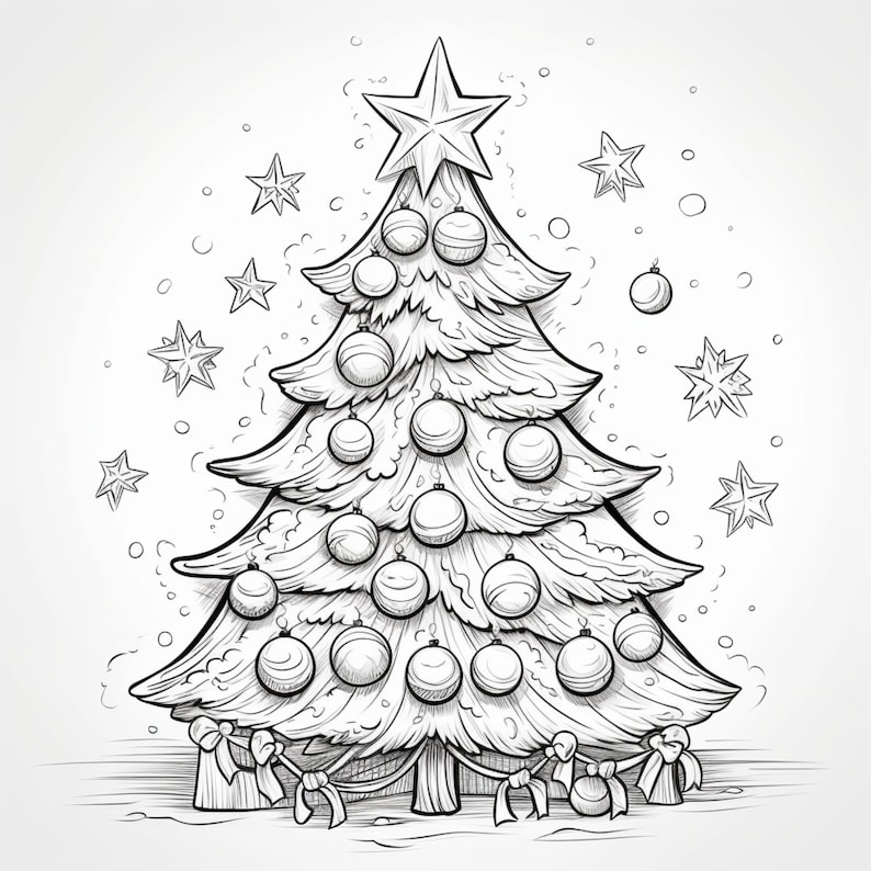 Winter/christmas 4 Coloring Pages 5 - Etsy