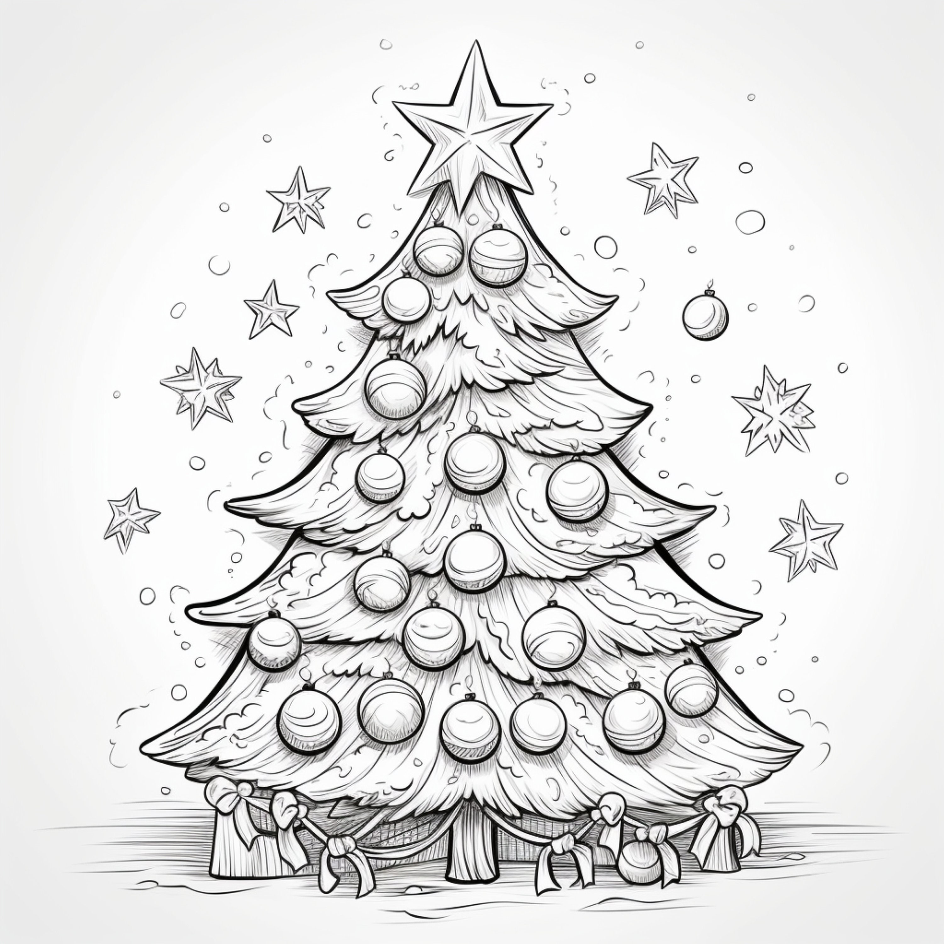 Winter/christmas 4 Coloring Pages 5 - Etsy
