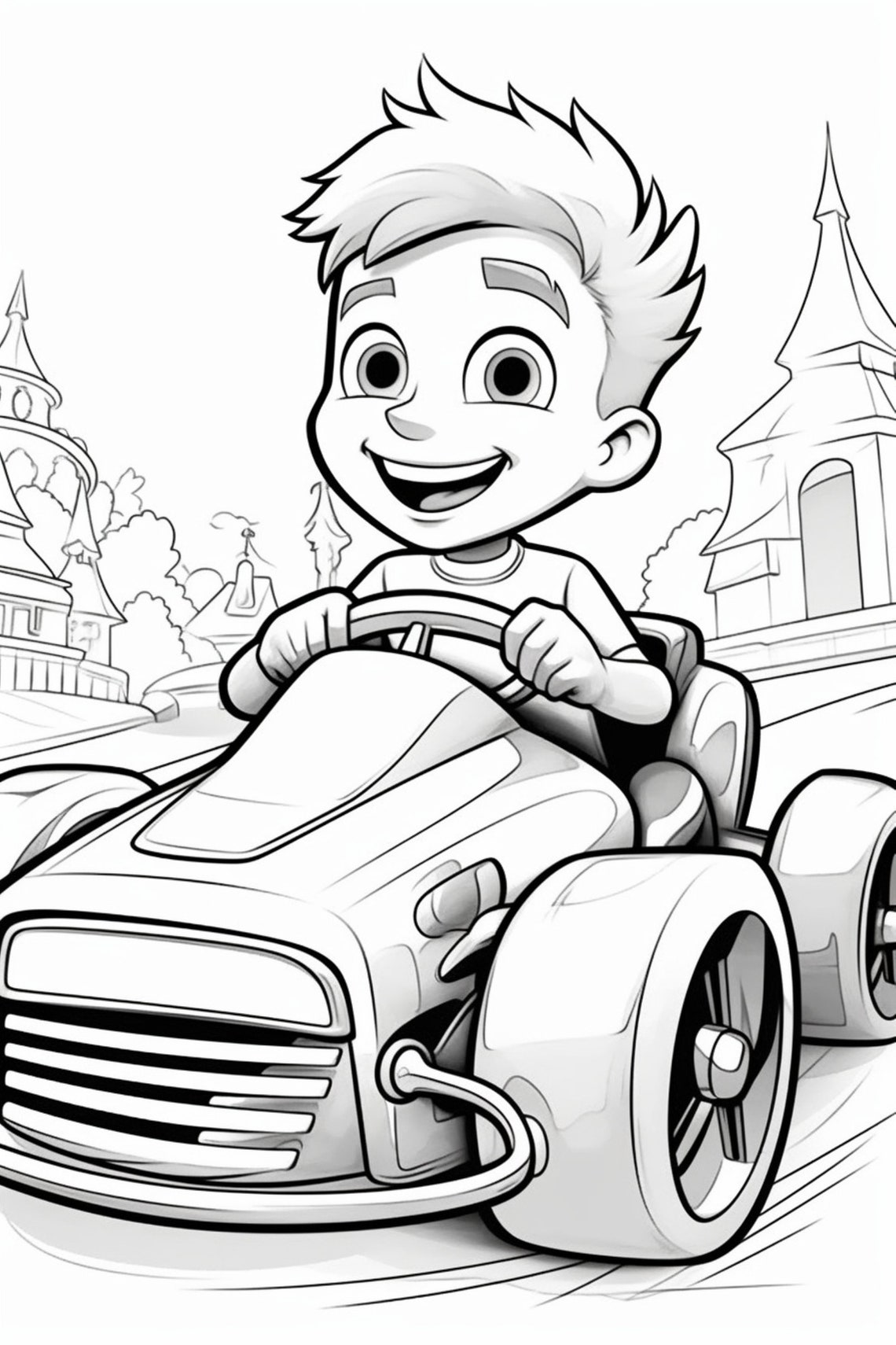 Race Car 6- Coloring Pages (5) - Etsy