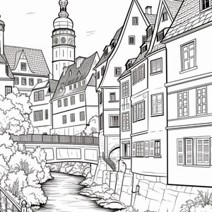 Cities 1- Coloring Pages (5) - Etsy