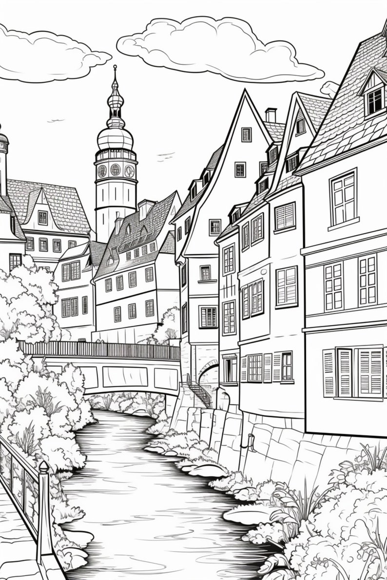 Cities 1- Coloring Pages (5) - Etsy