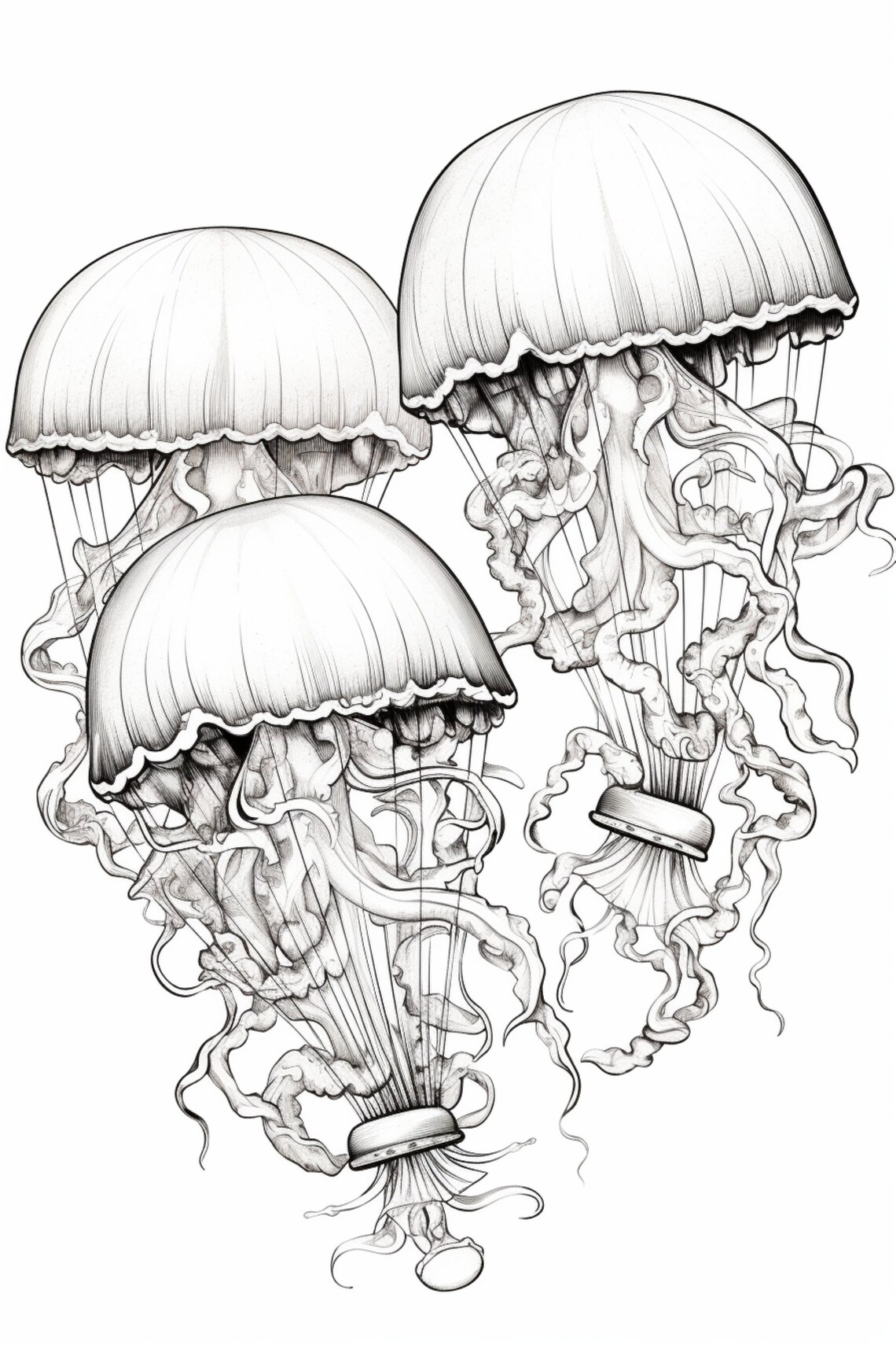 Ocean Creatures 5- Coloring Pages (5) - Etsy