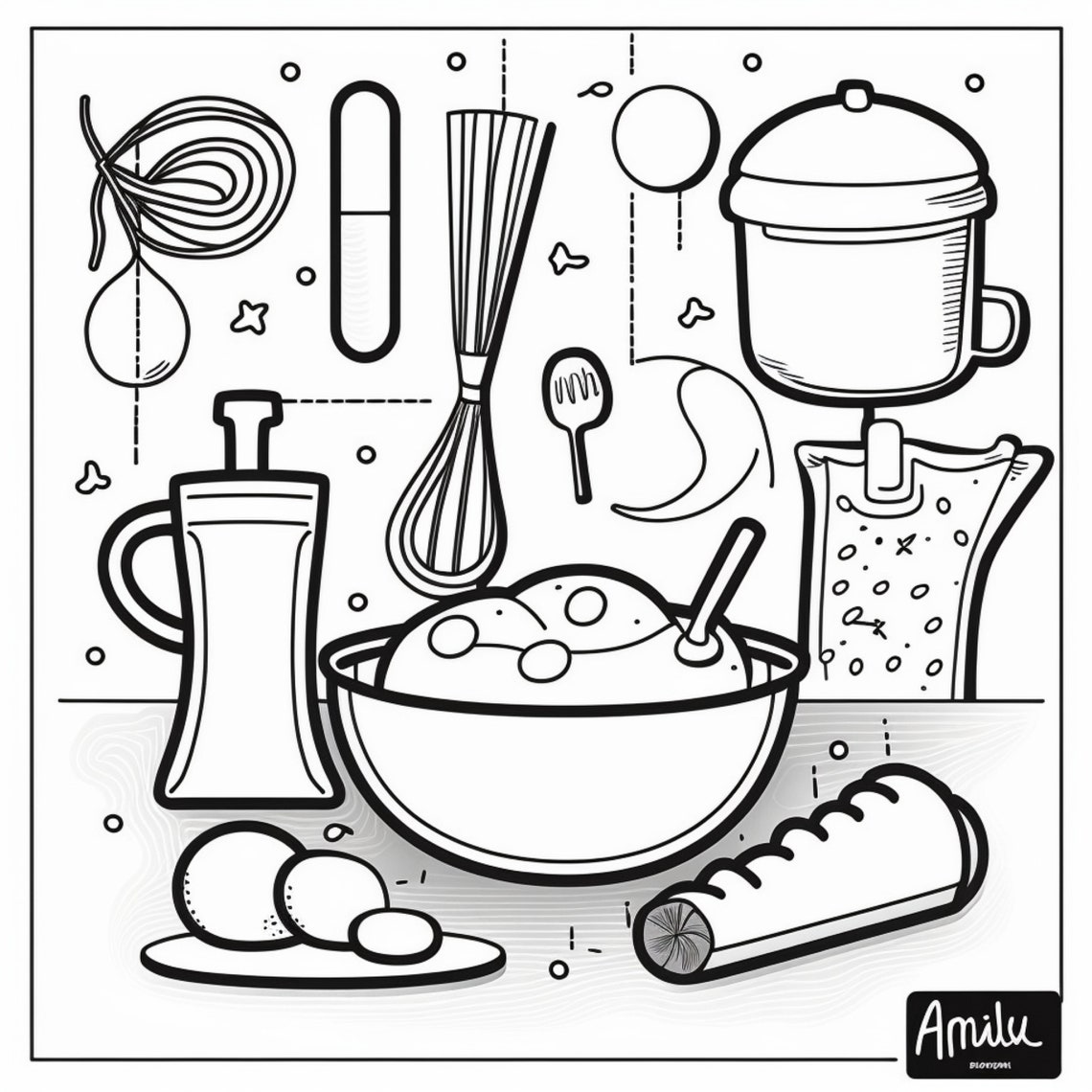 Cooking 2- Coloring Pages (5) - Etsy